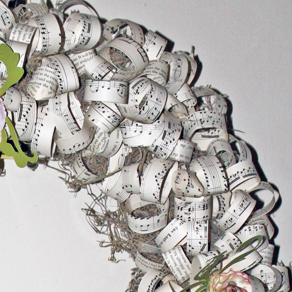 Vintage Sheet Music Wreath – Update – LyndaCreates