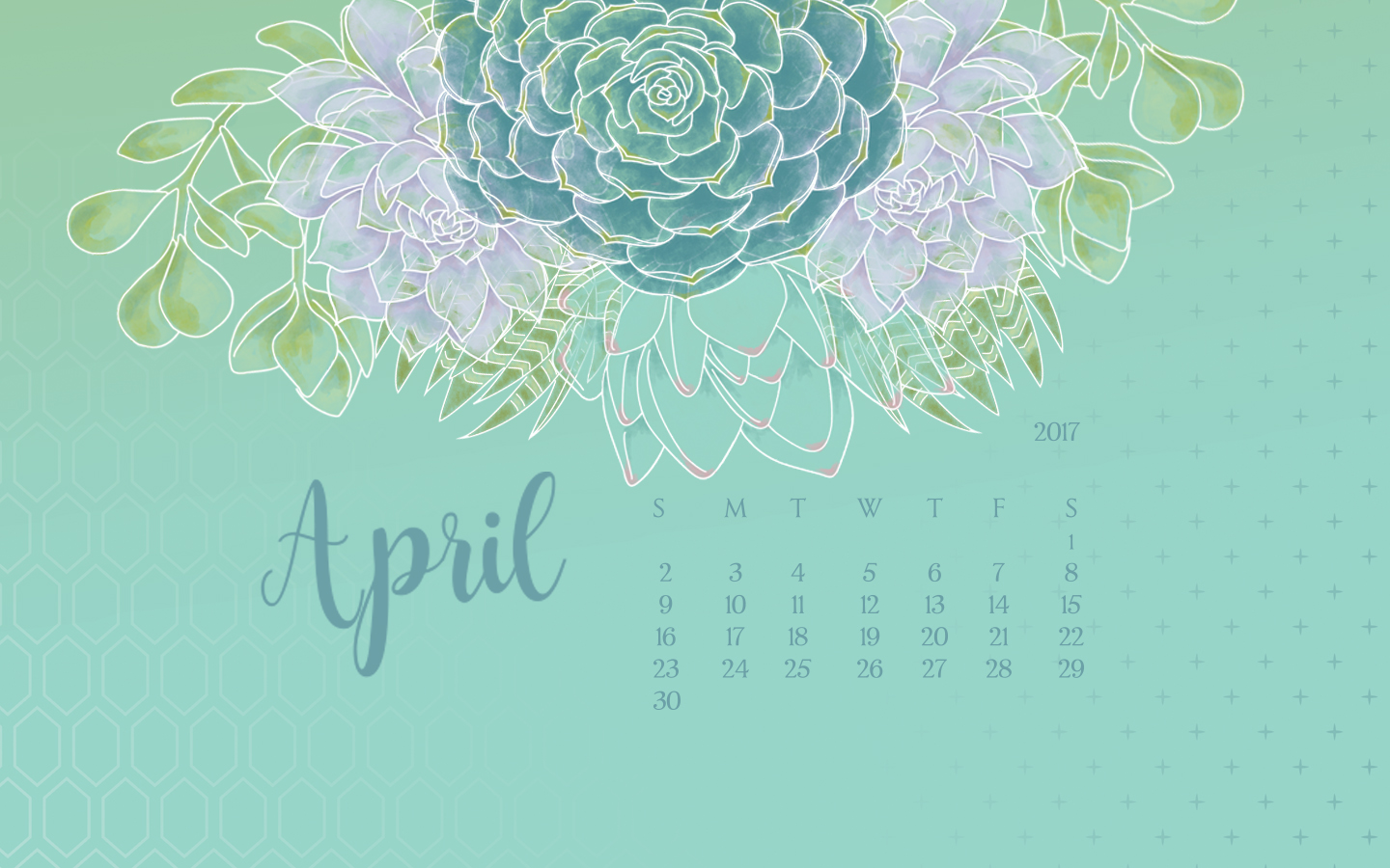 Free April 2017 Desktop Calendar Screensaver – LyndaCreates