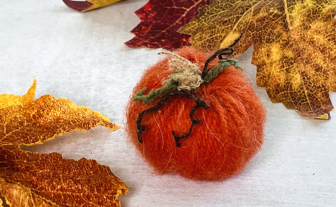 Beginner friendly Felted Wool and Yarn Wrapped Pumpkin – LyndaCreates