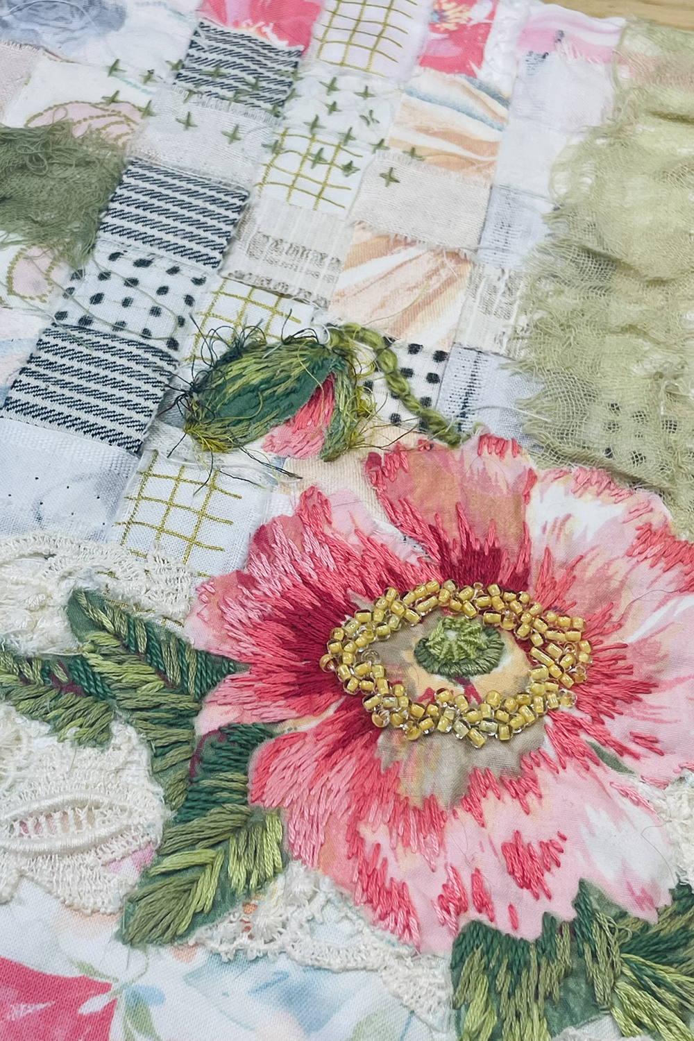 Stitching the slow stitch notebook cover, part 3 – LyndaCreates