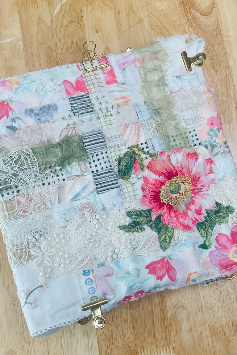 Stitching the slow stitch notebook cover, part 3 – LyndaCreates