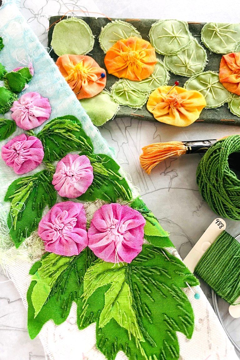 Drawing, Painting and Stitching Flowers: Stitch Notebook, Part 7 ...